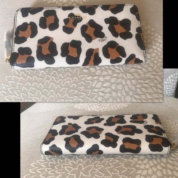 Coach | Bags | Coachlast Ocelotleopard Zip Wallet | Poshmark